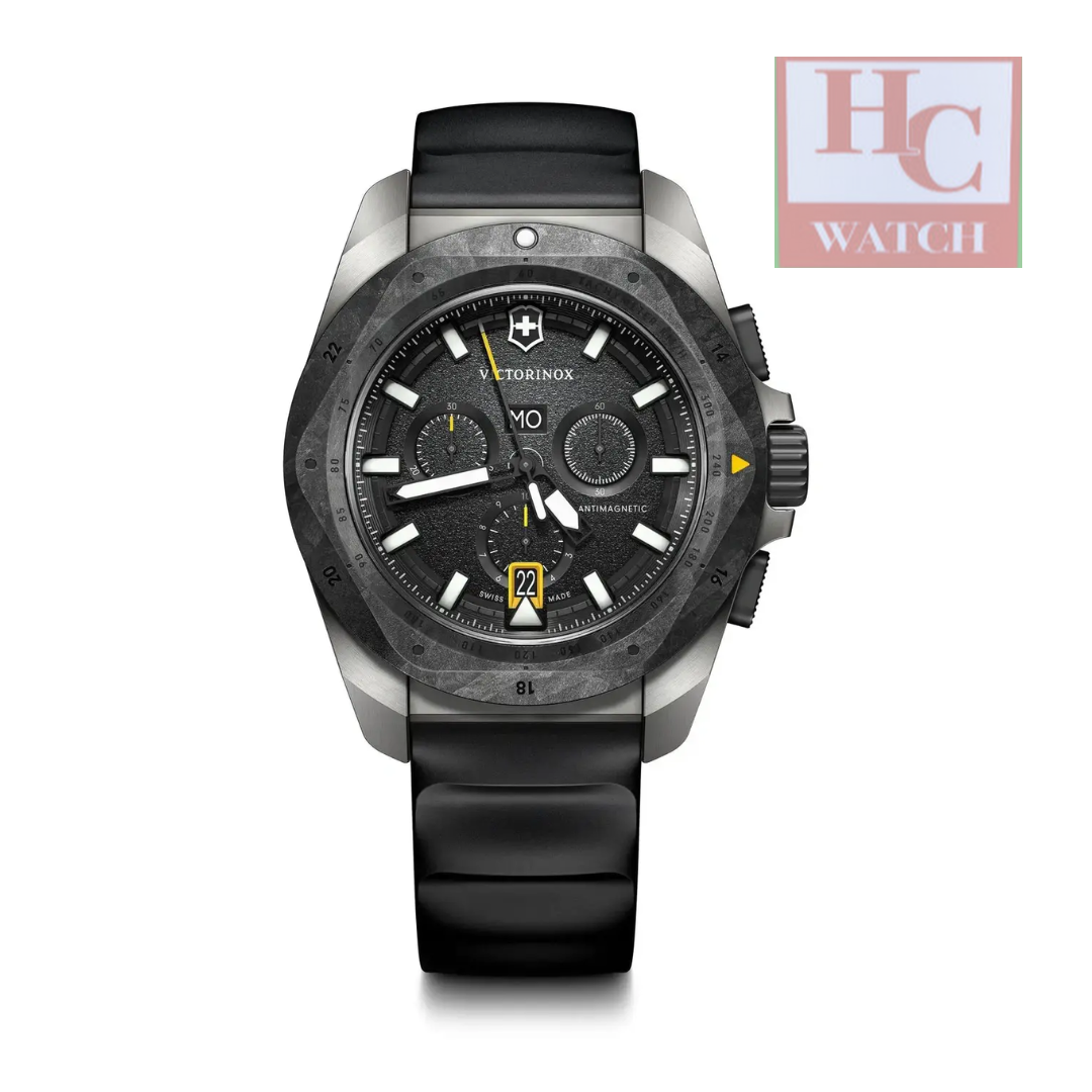 Victorinox Swiss Army 242011 INOX Chronograph Black Dial Quartz Gent's ...