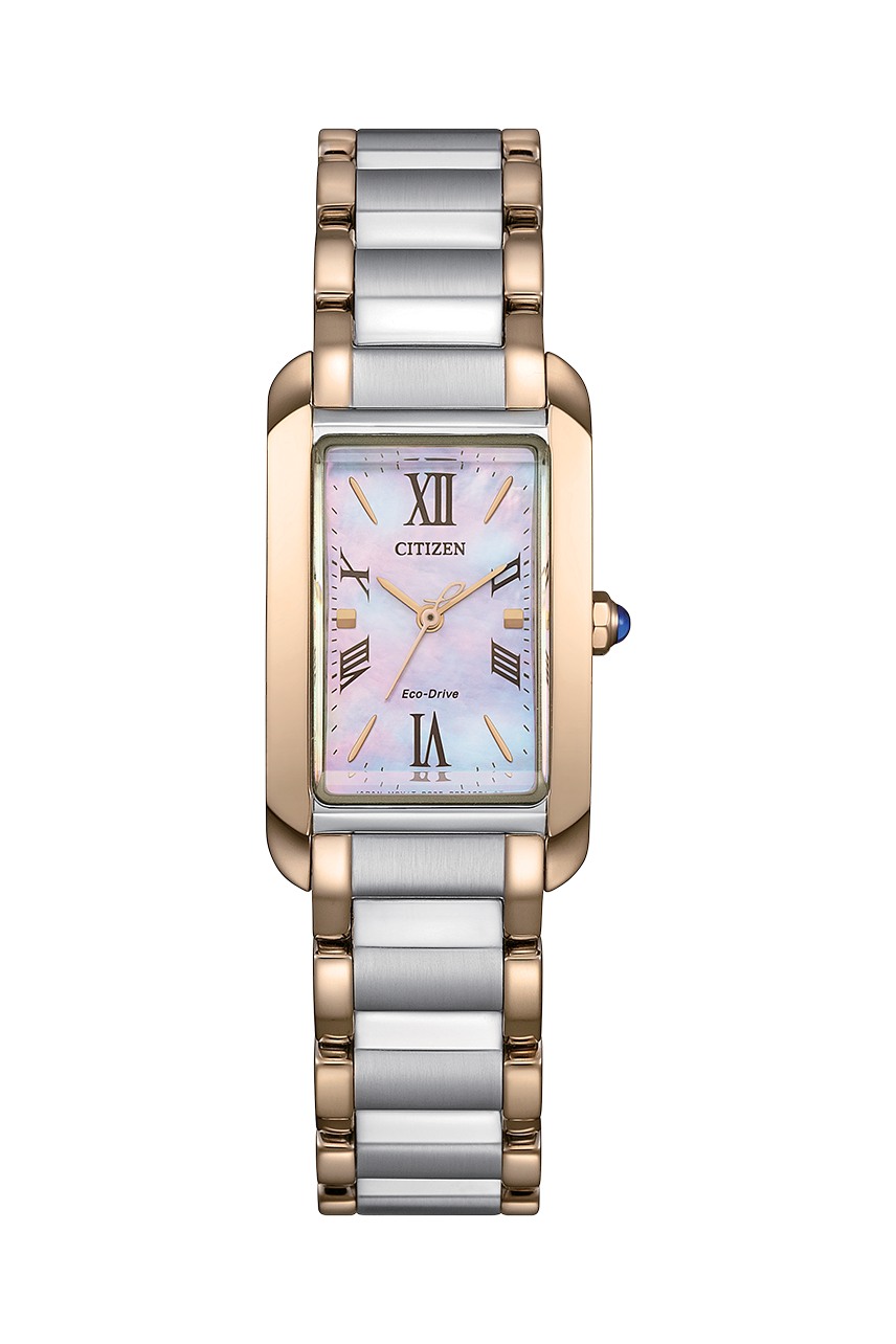 Citizen L EW5624-54Y Bianca' Two Tone Stainless Steel Bracelet with Mother of Pearl Dial Eco ...