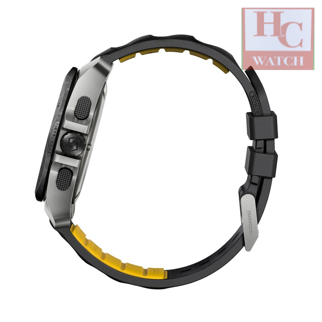 Victorinox Swiss Army 242011 INOX Chronograph Black Dial Quartz Gent's ...