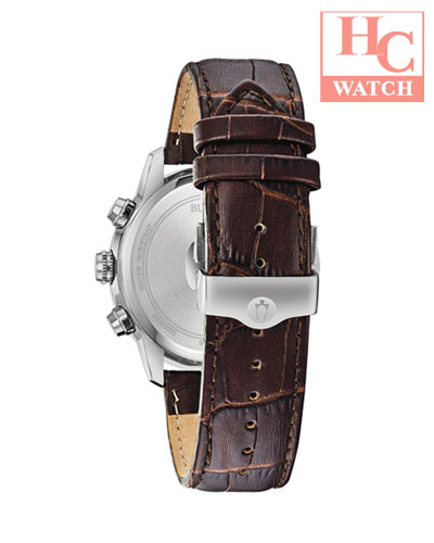 BULOVA 96B309 Sutton Chronograph Quartz Men's Watch Leather Strap: Ho ...